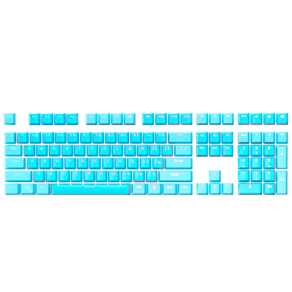 Pure Blue Keycap Set - Kraken Keycaps - Doubleshot PBT Backlit Keycaps ...