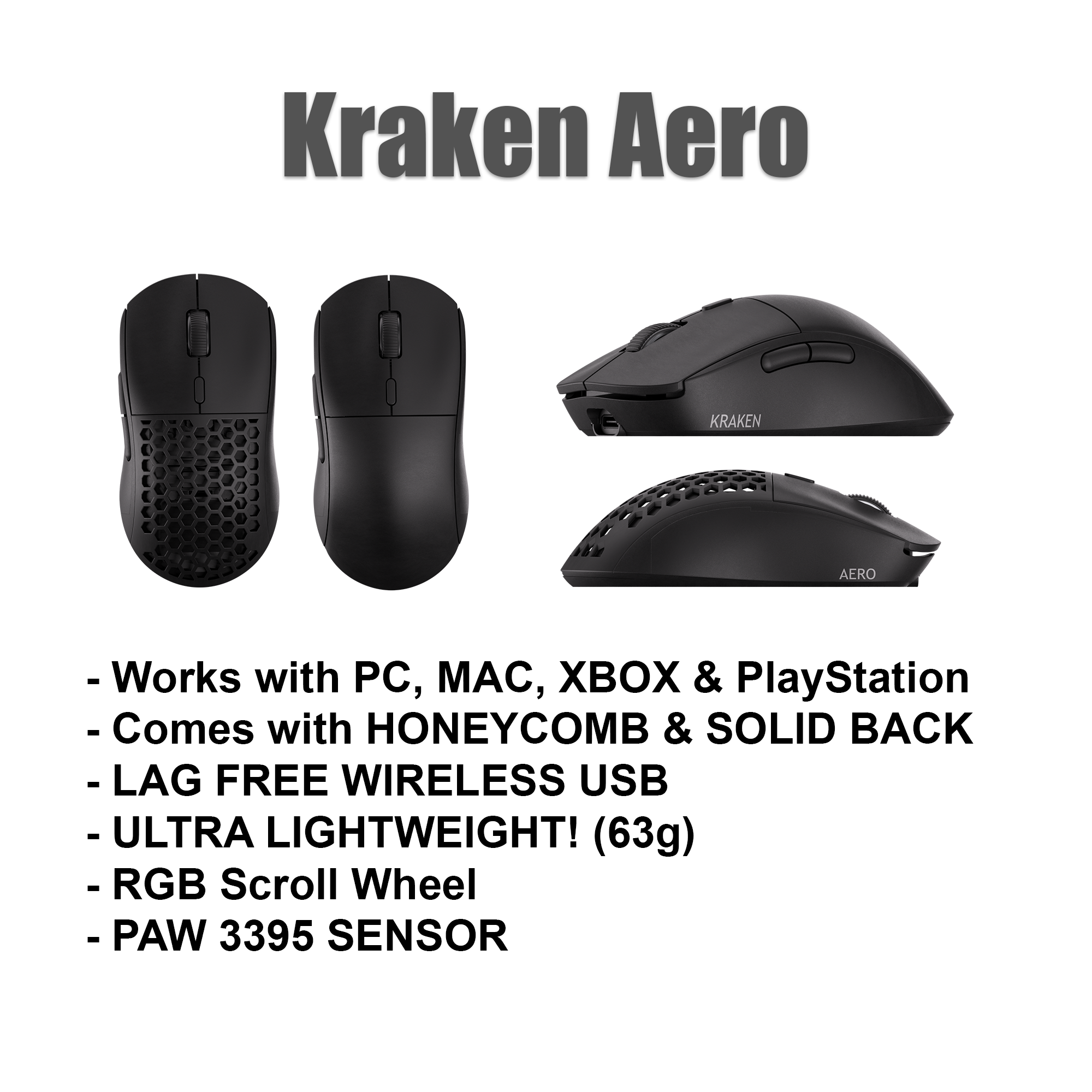 Gaming Mice | Ultra Lightweight Gaming Mouse by KRAKEN KEYBOARDS ...